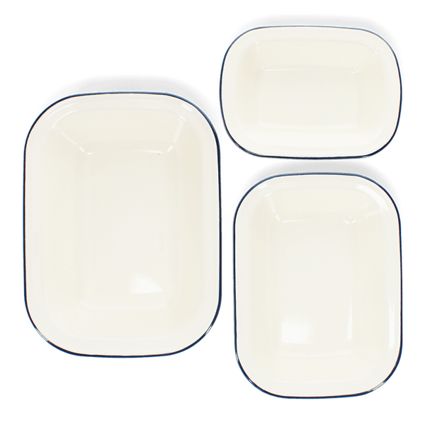 Rex Blue Enamel Pie Dish Set - Abraxas Cookshop