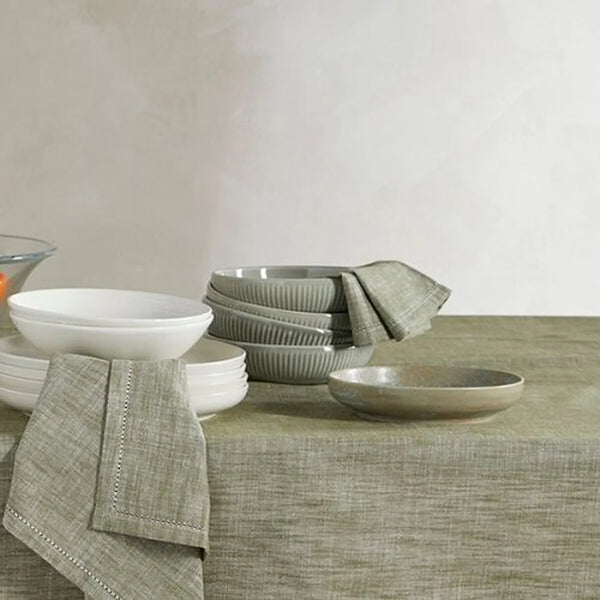 Walton & Co Chambray Set of 4 Moss Napkins - Abraxas Cookshop