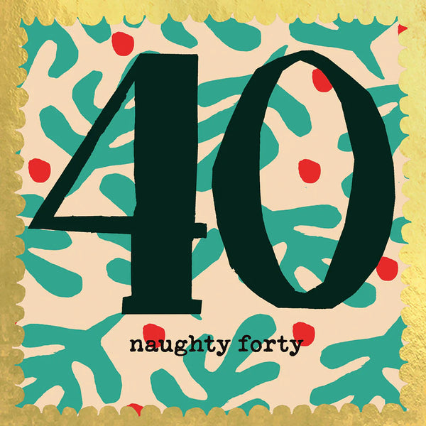 Poet & Painter Naughty 40 Card - Abraxas Cookshop