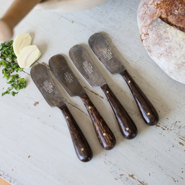 Culinary Concepts Dark Wood Set of Four Butter Knives - Abraxas Cookshop