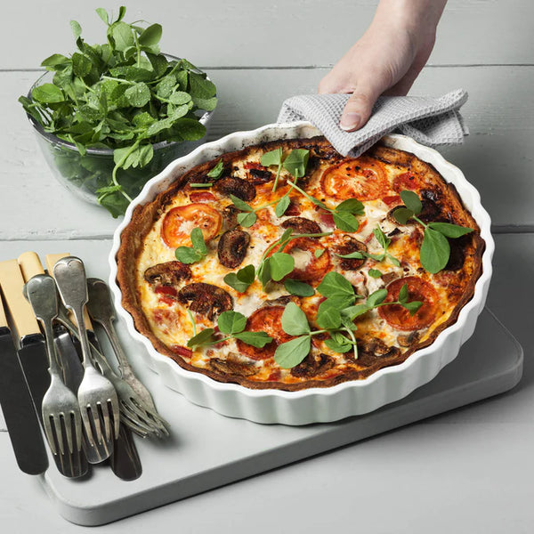 CKS White 22cm Flan Dish - Abraxas Cookshop