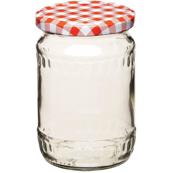 KitchenCraft 580ml Red Gingham Jar - Abraxas Cookshop